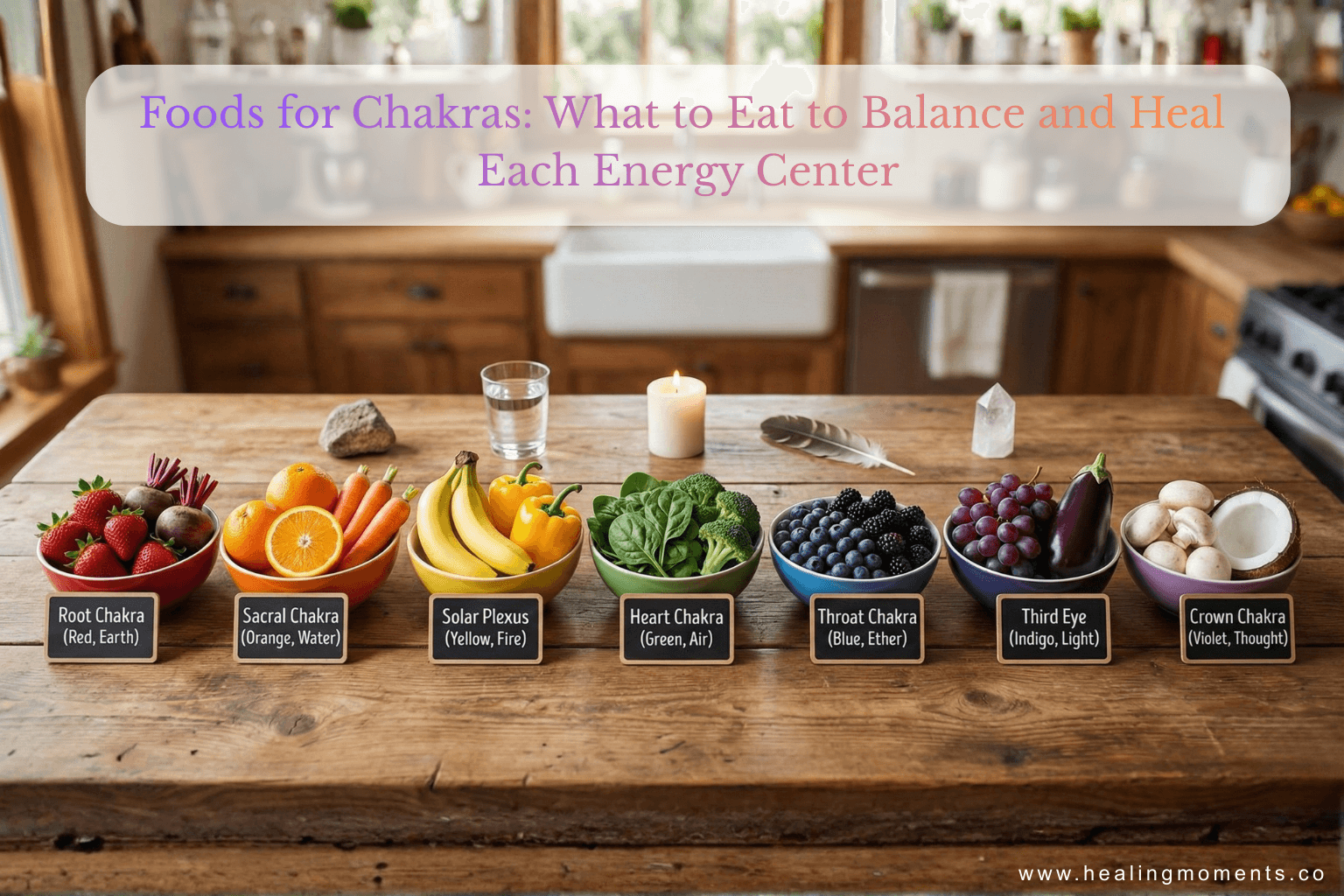 Foods for Chakras What to Eat to Balance & Heal 7 Chakras – Healing Moments